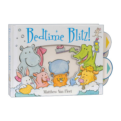 英文原版 Bedtime Blitz! 睡前准备 推拉操作书 名作家Matthew Van Fleet 英文版 进口英语原版书籍