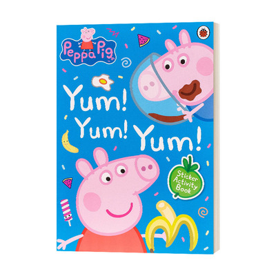 英文原版 Peppa Pig Yum! Yum! Yum! Sticker Activity Book 小猪佩奇 真好吃 互动书 英文版 进口英语原版书籍