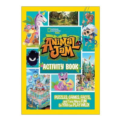 英文原版 Animal Jam Activity Book 动物果酱活动书 儿童谜题 填字游戏 单词搜索 迷宫 数独 英文版 进口英语原版书籍