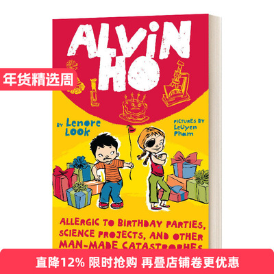 英文原版 Alvin Ho Allergic to Birthday Parties 胆小鬼阿文3 英文版 进口英语原版书籍