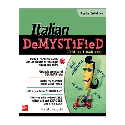 原版 Italian Demystified Premium 意大利语 第3版 自学向导系列 进口原版书籍