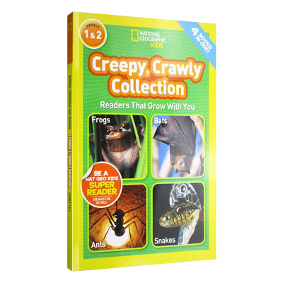 英文原版 National Geographic Readers Creepy Crawly Collection 国家地理分级读物 怪异爬虫合级 1、2级 英文版