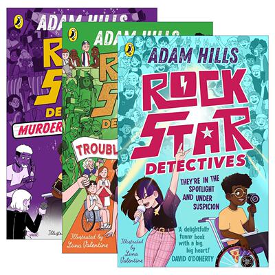 英文原版 Rockstar Detectives 摇滚明星侦探队1-3册 Adam Hills儿童小说 英文版 进口英语原版书籍