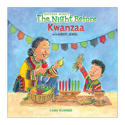 英文原版 The Night Before Kwanzaa 宽扎节的前一晚 非裔美国人果实初收节 儿童绘本 Natasha Wing 英文版 进口英语原版书籍