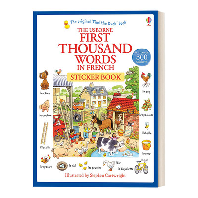 英文原版 First Thousand Words in French Sticker Book 基础法语1000词贴纸 英文版 进口英语原版书籍