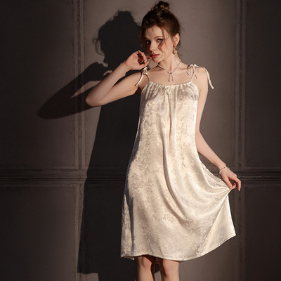 性感睡衣女2025新款真丝提花睡裙