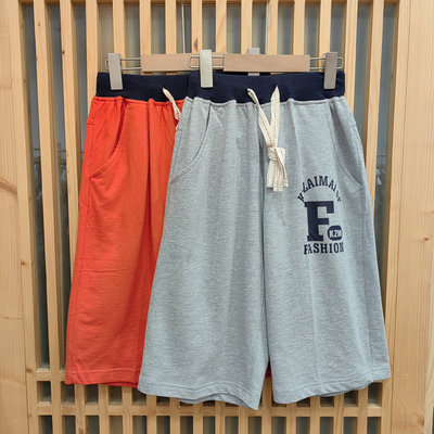 威家150夏装 品牌童装折扣/儿童休闲全棉短裤中裤8602二色