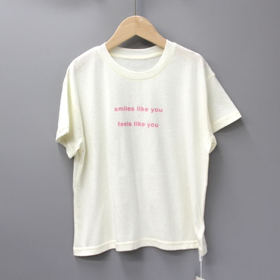 福利R小xing星130夏品牌童装折扣儿童纯棉简约短袖T恤33167白