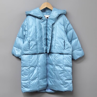 G安系列120冬  品牌童装折扣撤柜/儿童羽绒服中厚外套12498蓝