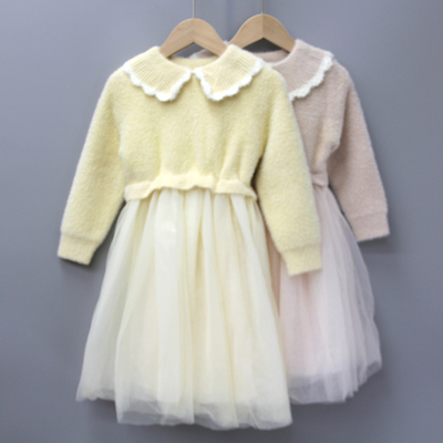 GG古li家110春秋  品牌童装折扣/女童中厚长袖连衣裙12555二