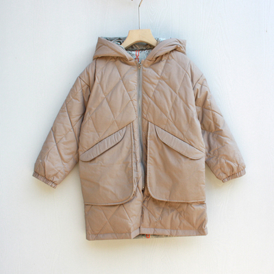 S-ZR系列120/130冬装 品牌折扣童装/儿童羽绒服两面穿带帽31203银