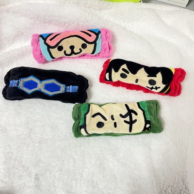 日单海贼王Q版洗脸发箍可爱卡通路飞乔巴毛绒束发带