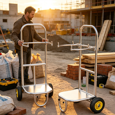 跨境Handcart工地推车搬运车装建筑垃圾袋神器收玉米收稻谷支撑架