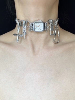 lyumin男女原创设计感手表项链