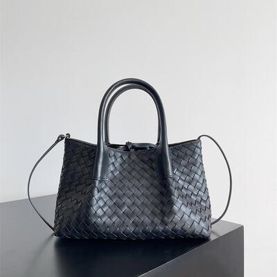意大利新Pinacoteca手提包牛皮手工编织单肩斜身女士包小号24厘米