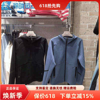 斯凯奇休闲男子连帽百搭外套