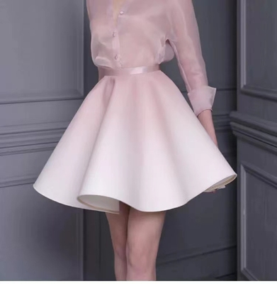 短款伞裙甜美百搭渐变半身裙