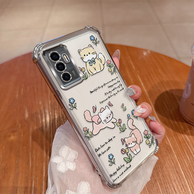 可爱猫咪适用vivoS10e手机壳vivo保护S10e硅胶套全包V2130A防摔vovis透明软壳vivis女vovos创意卡通viovs新款