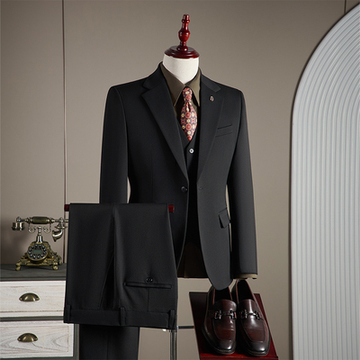 【TGH】高定男士西服套装商务休闲时尚西装正装新郎结婚礼服TZ810