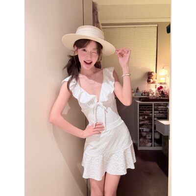 2026春季新款连体裙式遮肚女学生高腰聚拢显瘦泳衣泡温泉度假2709