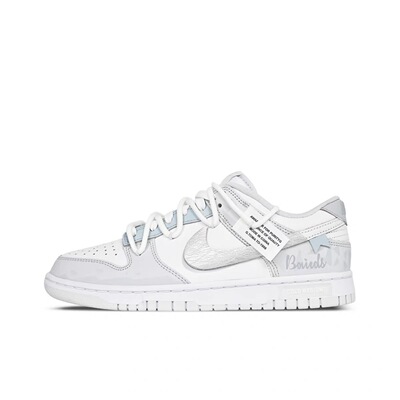 Nike白银浅灰蓝解构低帮板鞋