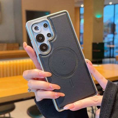 秋冬款三星s25手机壳三星s24磁吸壳galaxys25edge素皮s25ultra壳