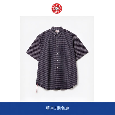 【BD CAVEMPT】JAPAN Loose Check B.D 日本制红绳格子短袖衬衫