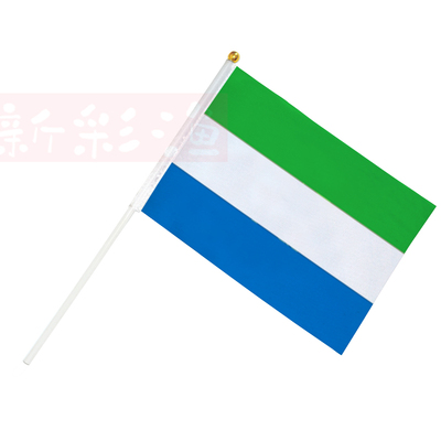 8号塞拉利昂旗子手摇小旗7号刀旗订做广告旗串旗Sierra leone批发