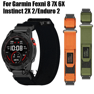 适用佳明Fenix 8 6x Tactix 8 7 instinct 2X泰铁时表带快拆尼龙