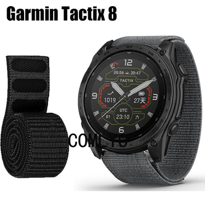 适用佳明泰铁时Tactix 8表带尼龙帆布透气运动防尘塞