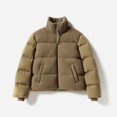 茉莉雅集立领防水针梭相拼短款可追溯95白鹅绒服女 WYR06060