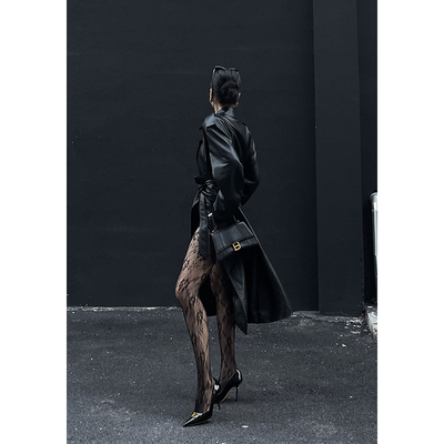 性感内搭连脚袜镂空渔网袜