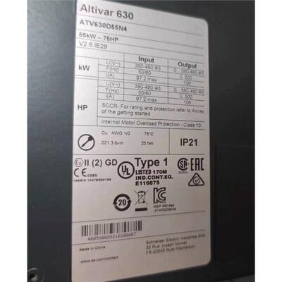 ATV630D55N4KW施耐德变