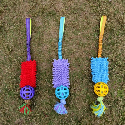 中小型狗涤纶狗球玩具磨牙耐咬互动拔河强力蹦极dog tug ball toy