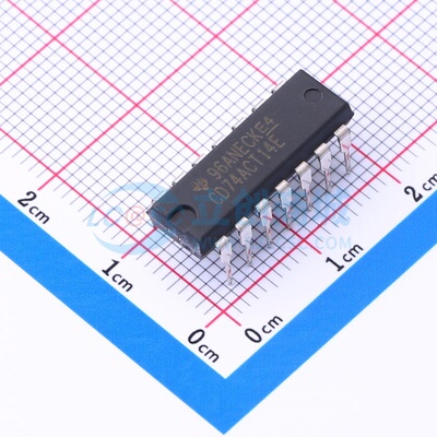 反相器 CD74ACT14E PDIP-14 TI/德州 电子元器件配单原装正品