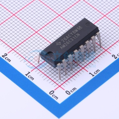 RS-485/RS-422芯片 AM26C31CN PDIP-16 TI/德州 电子元件原装正品