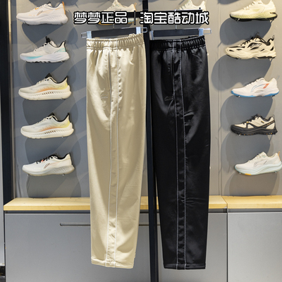 李宁男裤2026新款运动加绒保暖卫裤针织休闲直筒长裤AYKW085-1-4