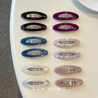 韩国进口france新款镂空果冻色可爱bb夹碎发发卡高级感侧边刘海夹