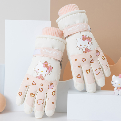 hellokitty滑雪手套冬季女骑车