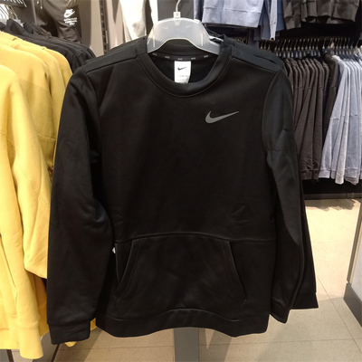正品Nike耐克男上衣冬季运动休闲加绒保暖圆领套头卫衣CU7272-010