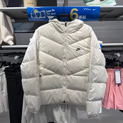 NIKE耐克男25冬季新款时尚运动休闲保暖棉衣连帽羽绒服外套HQ7791