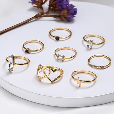 fashion zircon joint ring suit knuckle rings female 欧美戒指