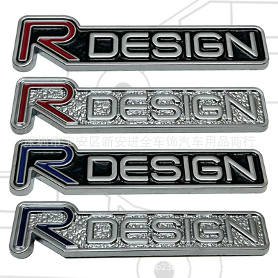 RDESIGN车标 适用于沃尔沃S60L V40 V60改装3D立体金属车身贴侧标