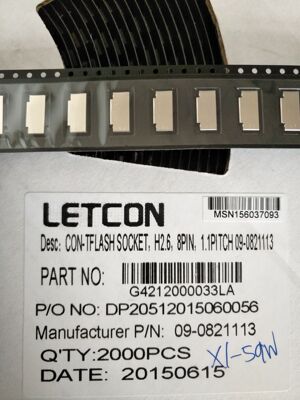 09-0821113简易TF卡座 8PIN H2.6mm tflash内存卡 LETCON信为现货