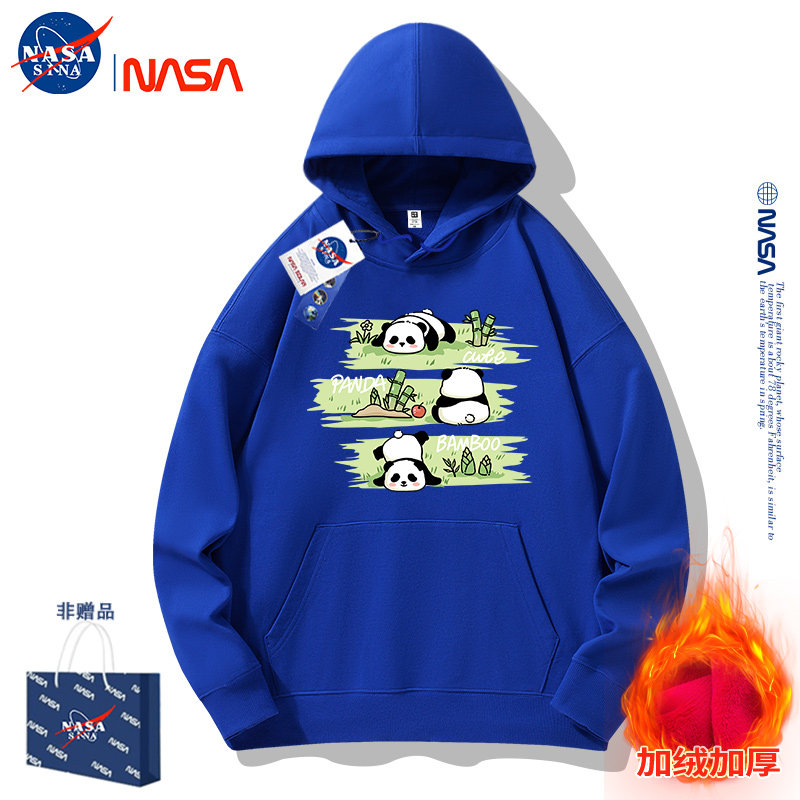 NASA联名卫衣男女同款休闲套头衫秋季新款长袖连帽运动套头上衣