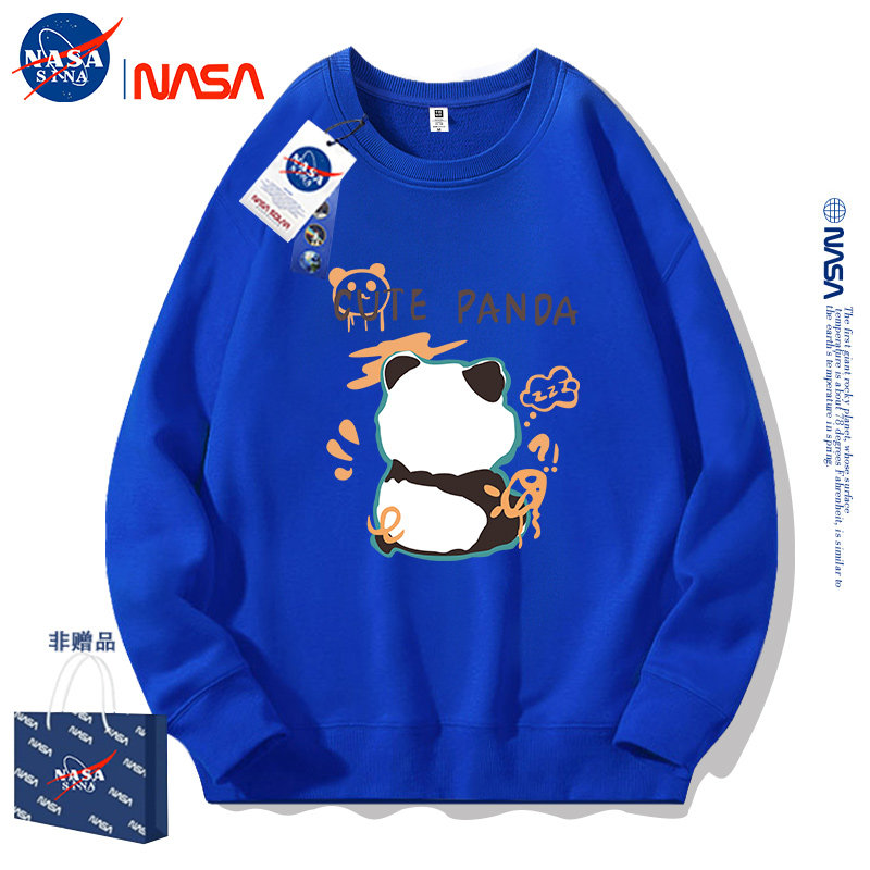 NASA联名圆领卫衣男女潮牌春秋季2026新款美式宽松青少年外套衣服