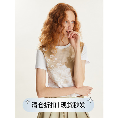 原创晶格半调喷绘感短袖T恤