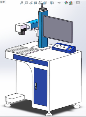 标准激光镭雕打标机3d图纸激光打标机镭射雕刻机soildworks设计图