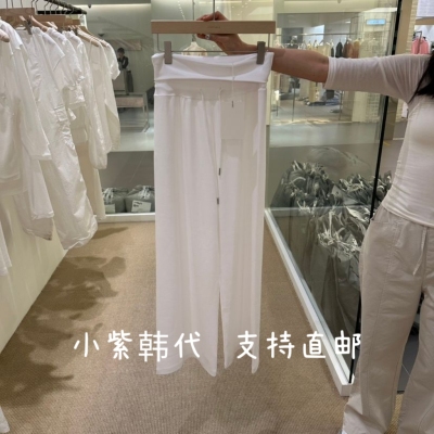 VEGETABL-E韩国东大门代购2026春夏女装新款松紧腰纯色休闲裤女
