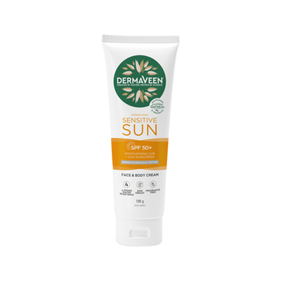 DermaVeen Sensitive Sun SPF 50+ Face & Body Cream 100g防晒霜